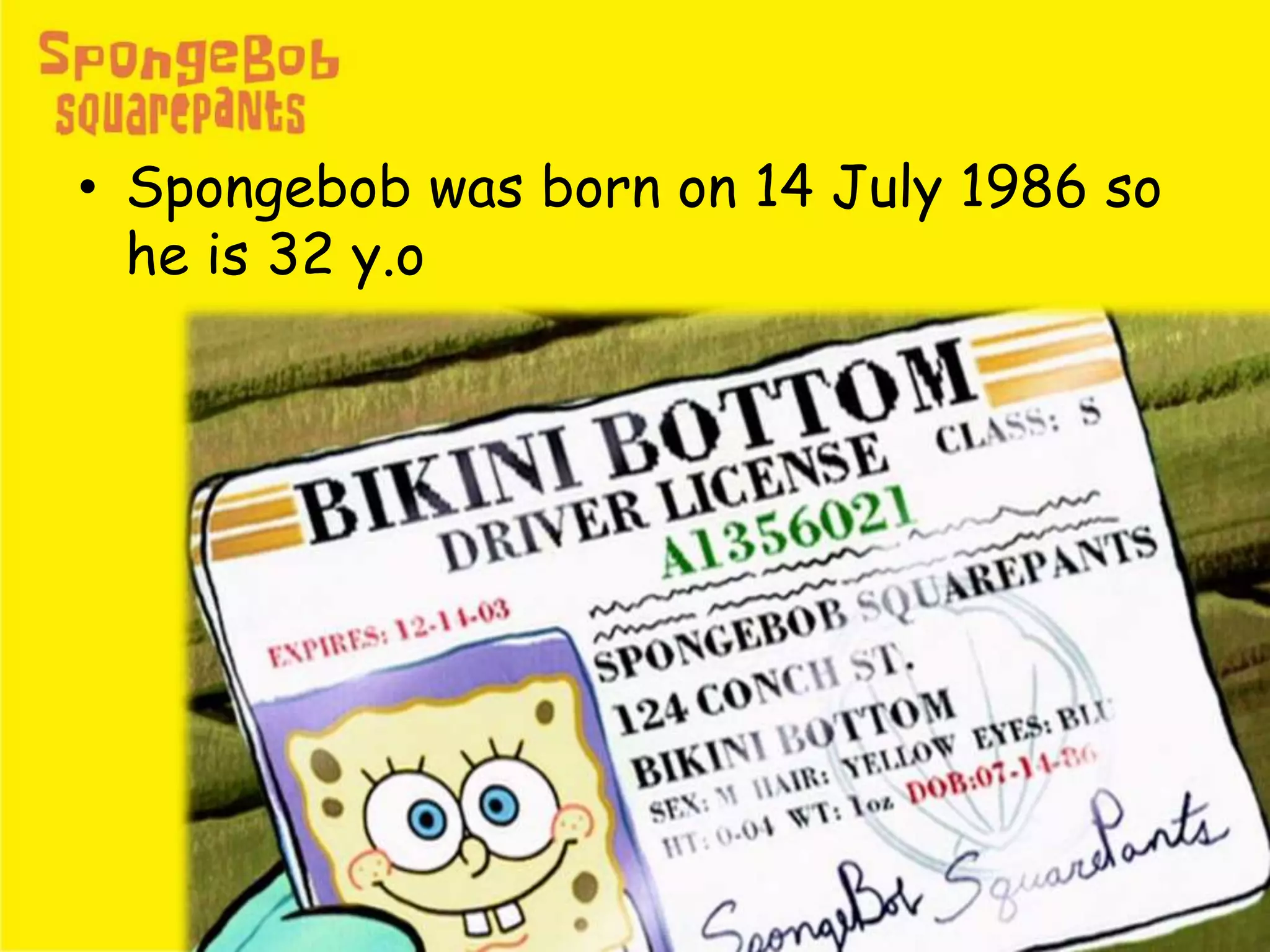 Spongebob Squarepants presentation | PPTX