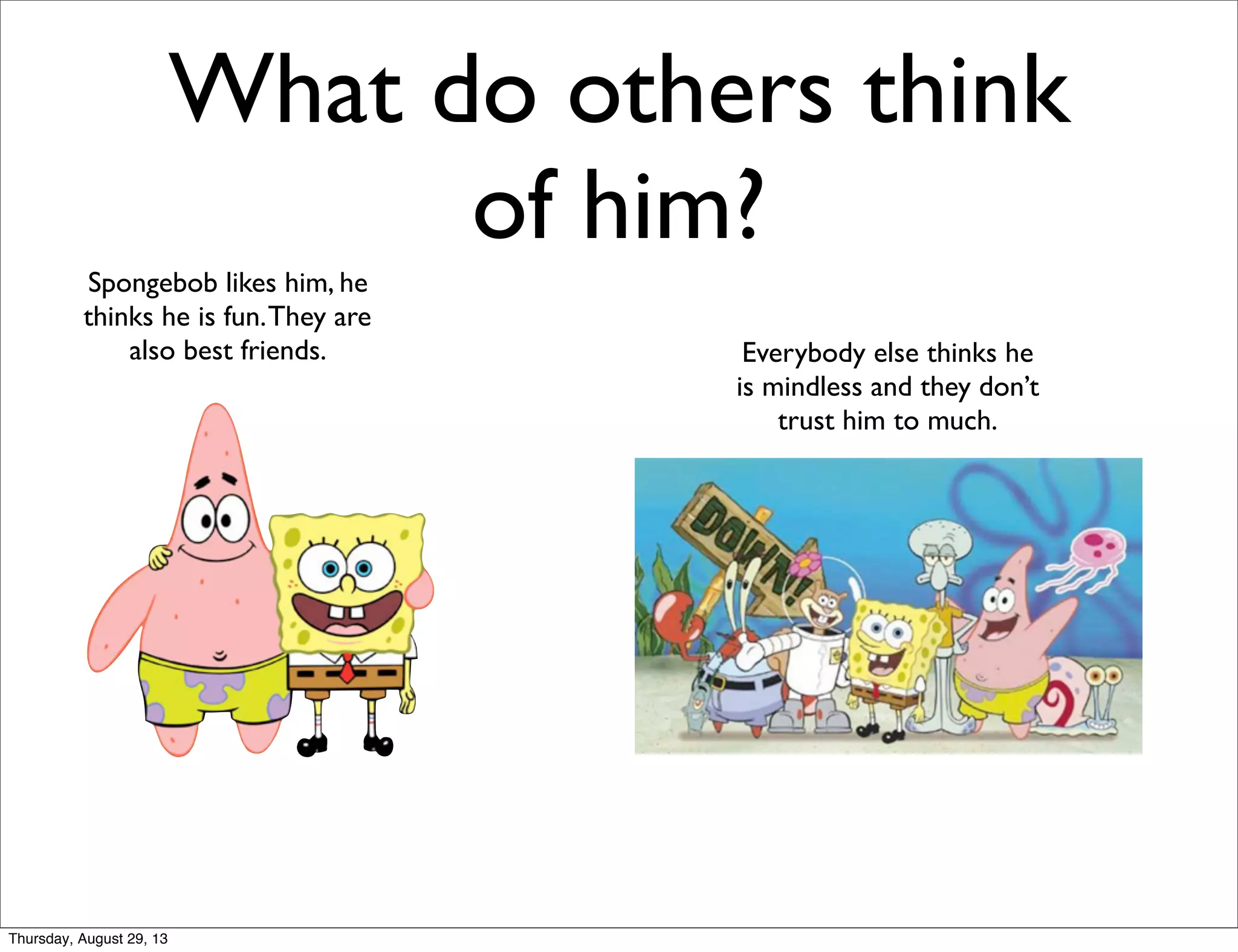 Spongebob character | PDF
