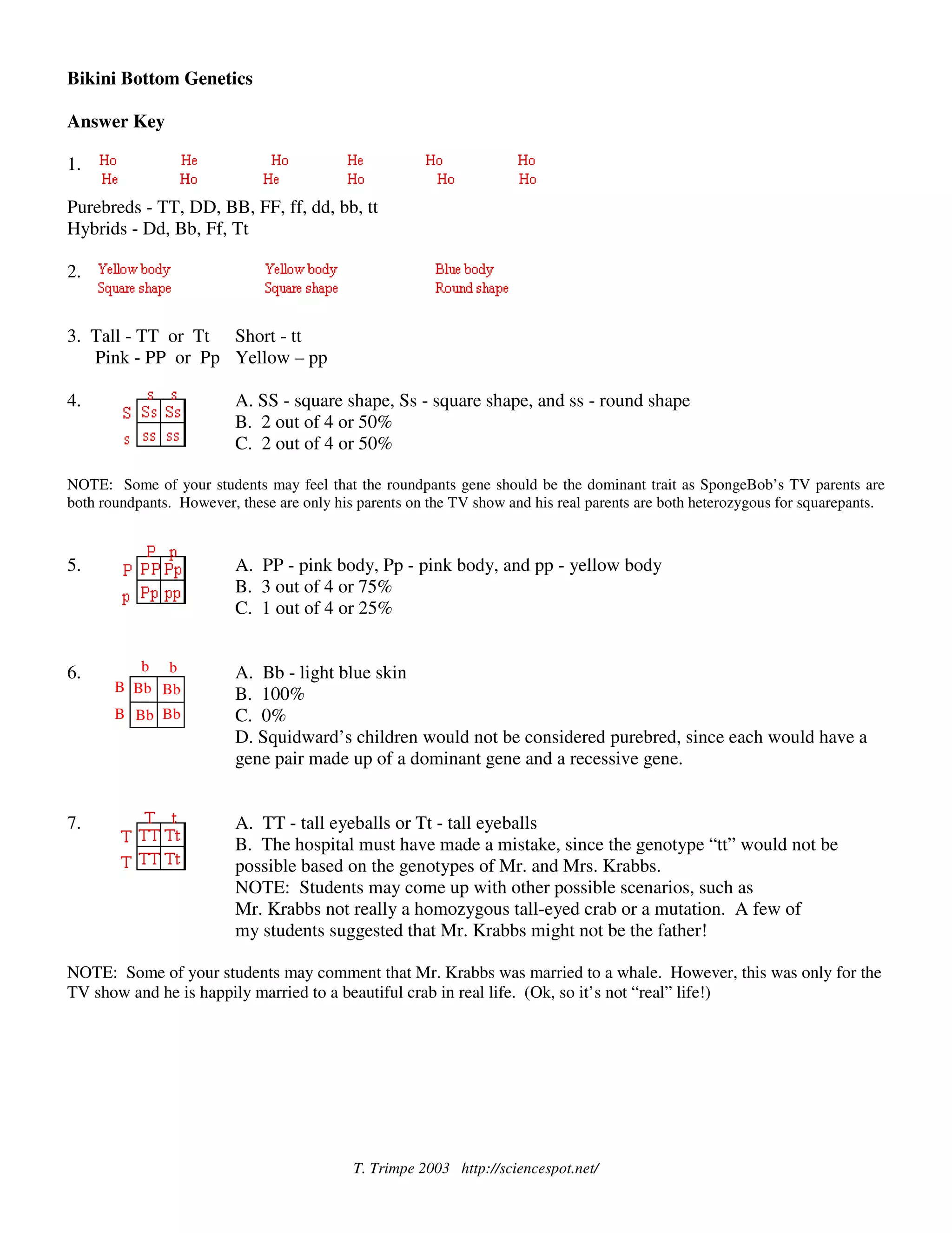 Sponge bob genetics | PDF