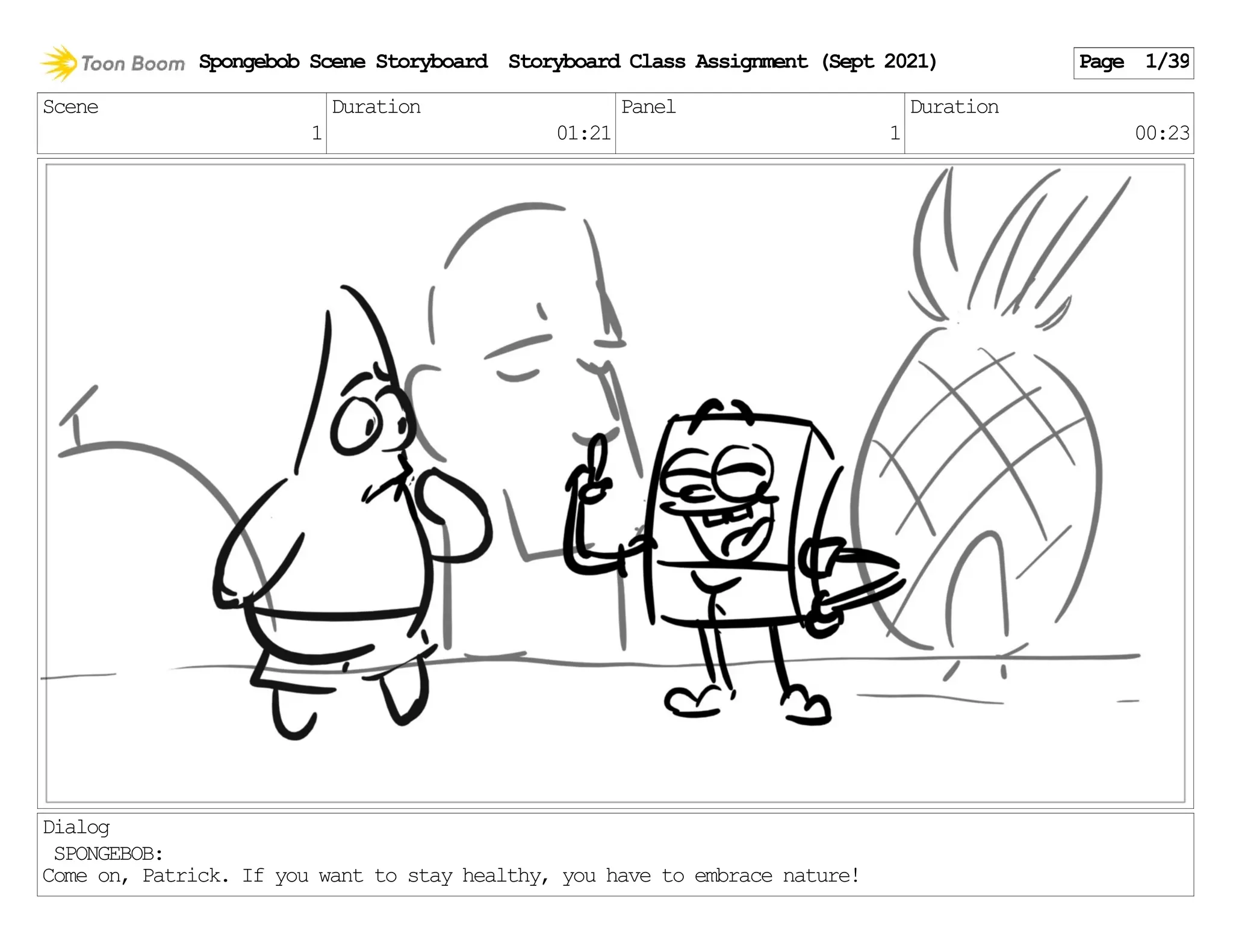 Spongebob Scene Storyboard | PPT