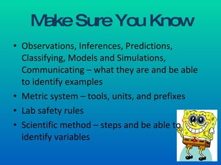 Sponge Bob Science Investigations Regular | PPT