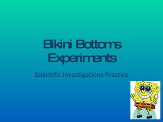 Sponge Bob Science Investigations Regular | PPT
