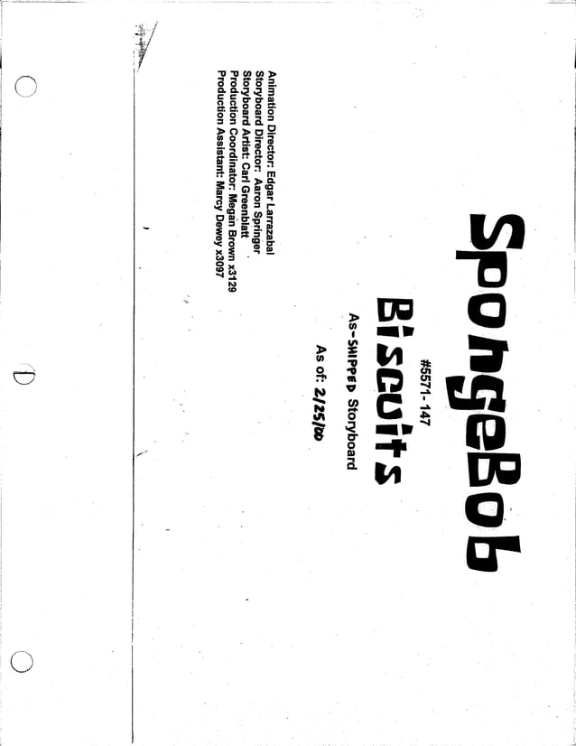 Spongebob squarepants script for educational purposes בובספוג מכנסמרובע ...
