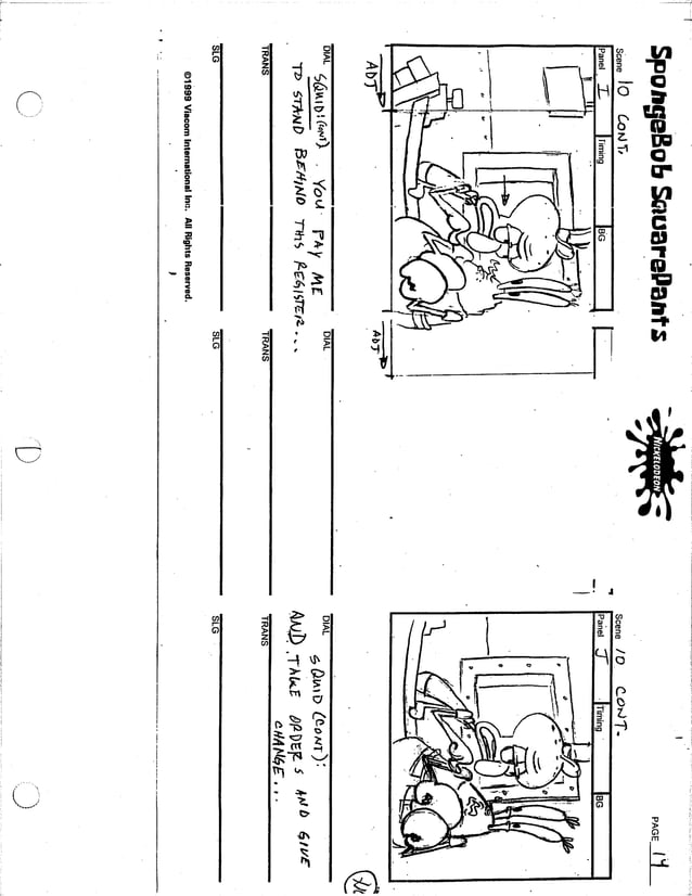 Spongebob squarepants script for educational purposes בובספוג מכנסמרובע ...