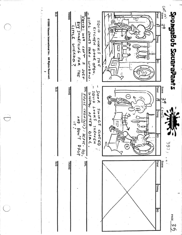 Spongebob squarepants script for educational purposes בובספוג מכנסמרובע ...