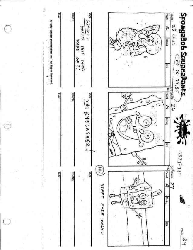 Spongebob squarepants script for educational purposes בובספוג מכנסמרו…