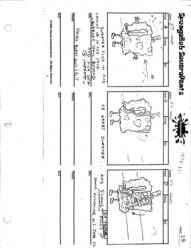 Spongebob squarepants script for educational purposes בובספוג מכנסמרו…