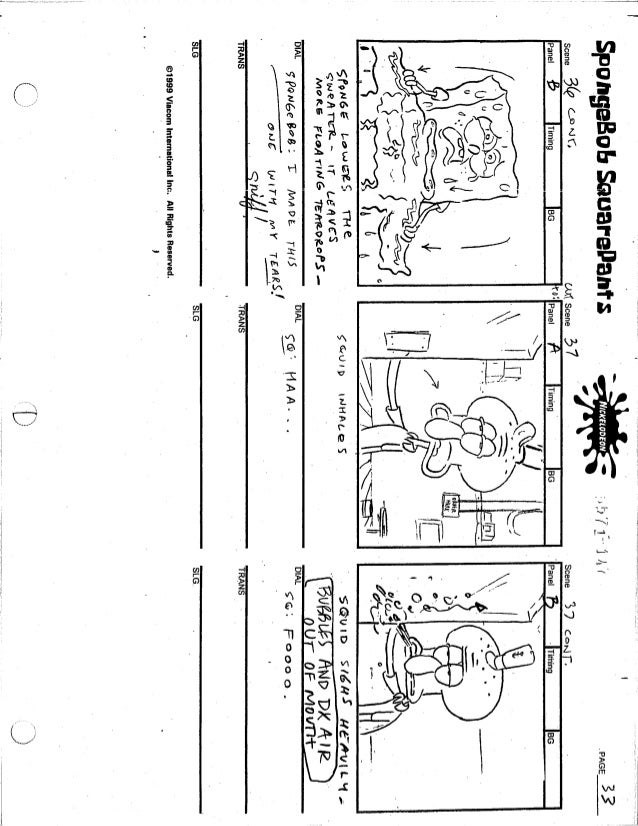 Spongebob squarepants script for educational purposes בובספוג מכנסמרו…
