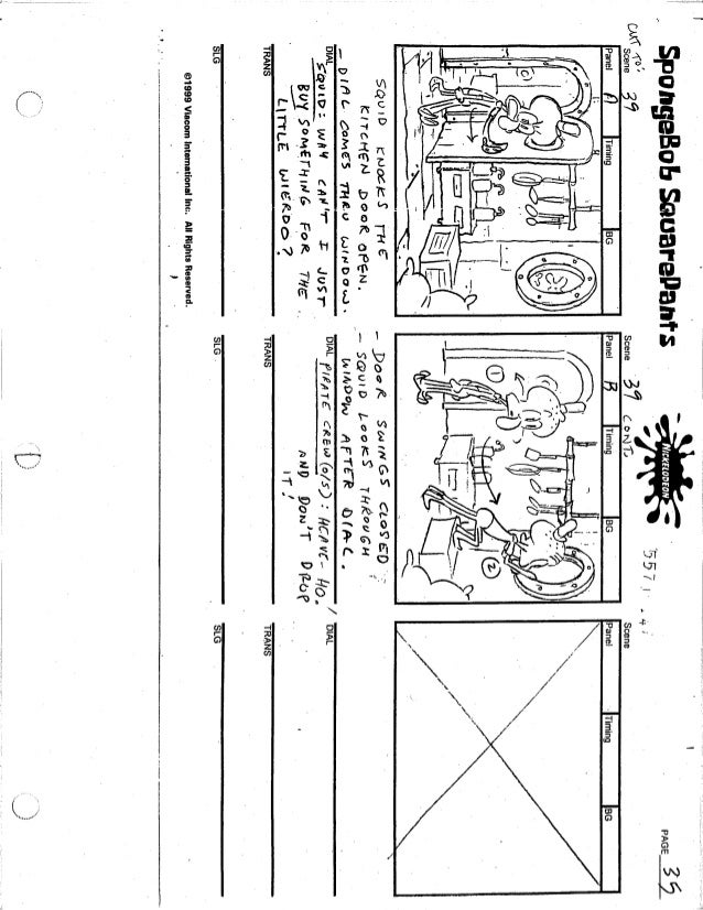Spongebob squarepants script for educational purposes בובספוג מכנסמרו…