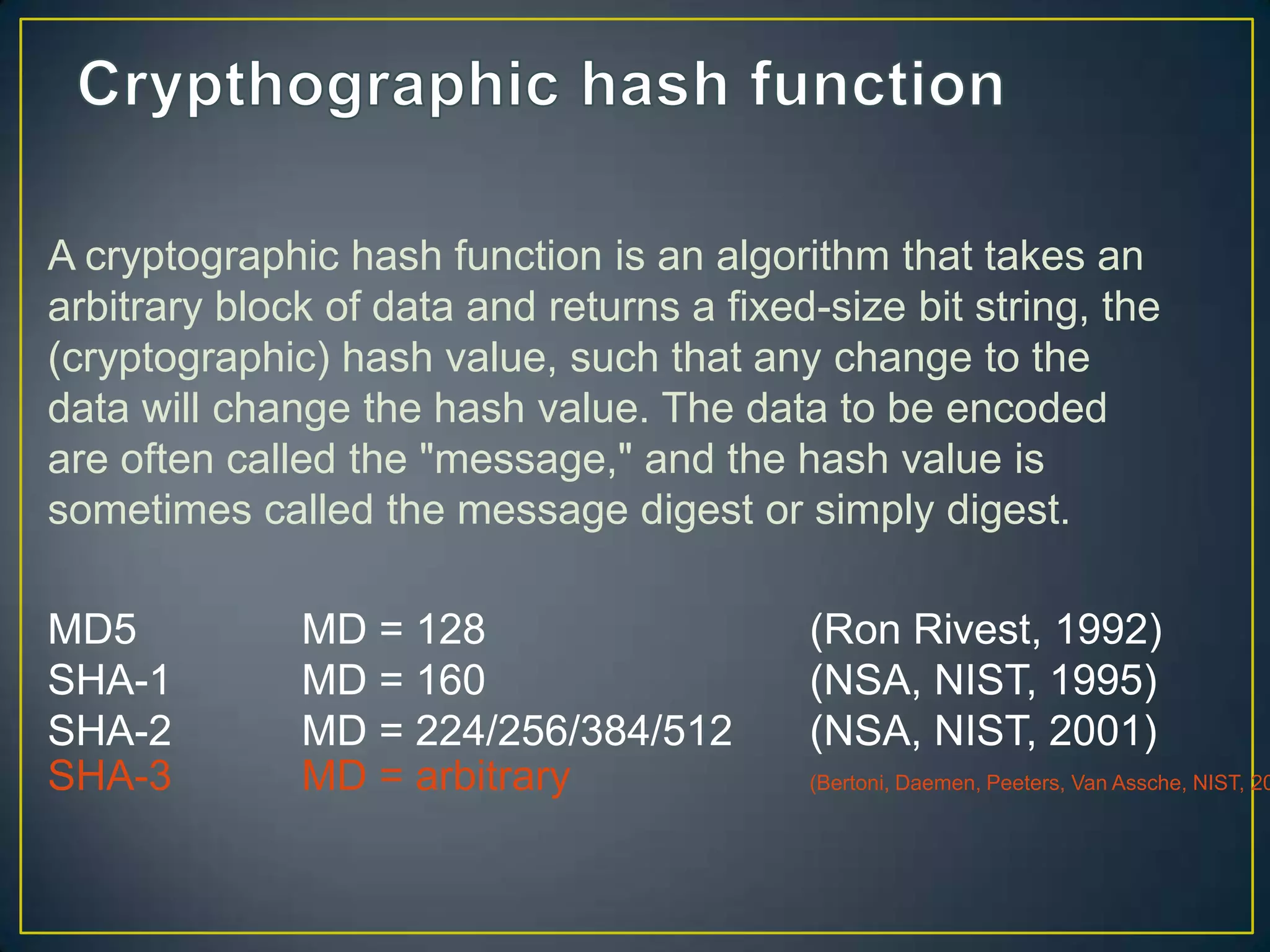 SHA-3, Keccak & Sponge function | PPT