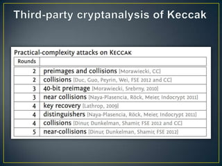 SHA-3, Keccak & Sponge function | PPT