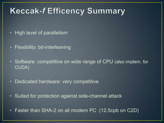 SHA-3, Keccak & Sponge function | PPT