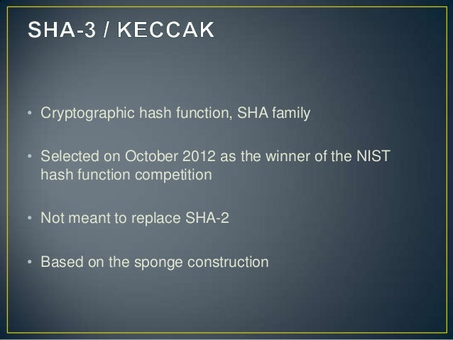 Sha 3 Keccak And Sponge Function