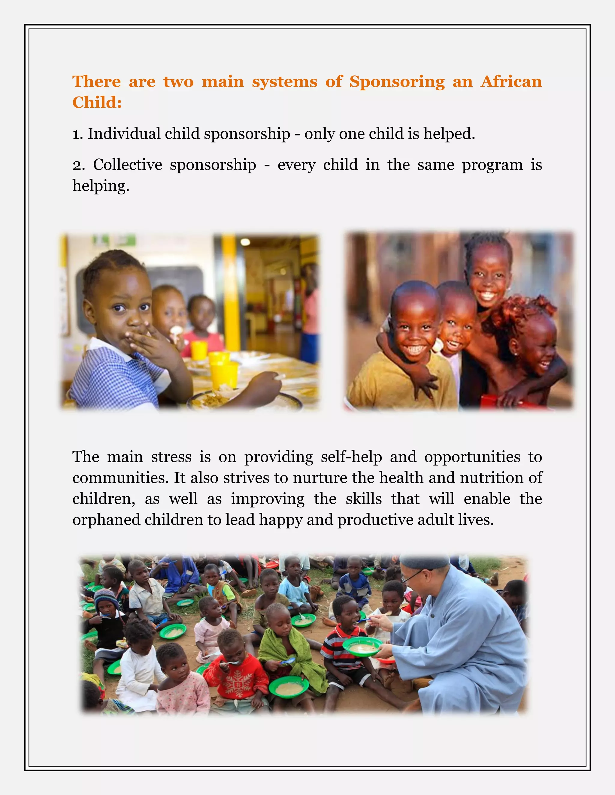 Sponsor An African Child | PDF