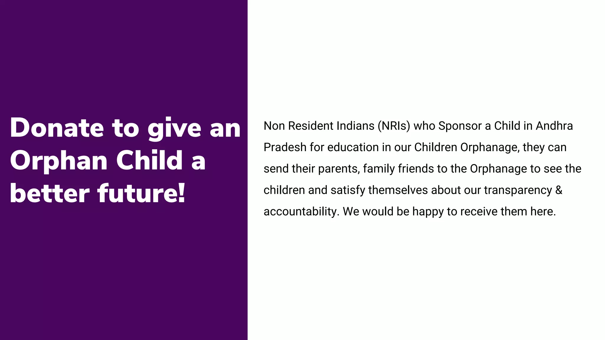 Sponsor an Orphan Child | PPTX