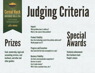 Cereal Hack Hackathon Sponsorship | PDF | Startups | Business