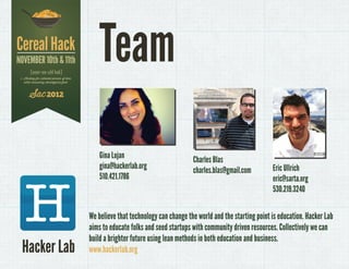 Cereal Hack Hackathon Sponsorship | PDF | Startups | Business