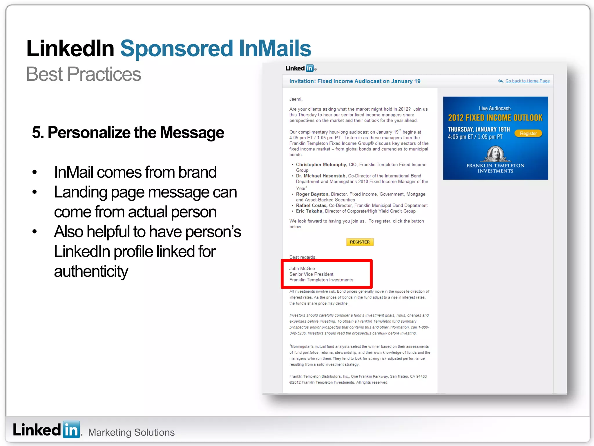 Sponsored InMail Best Practices | PPT