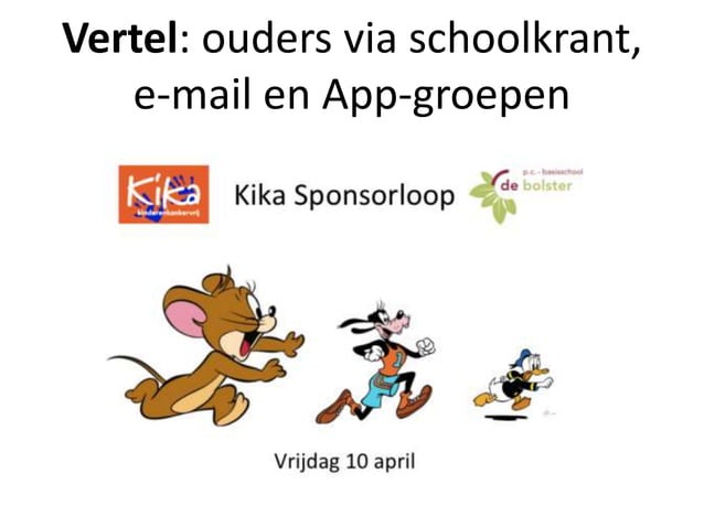 Sponsorloop op basisschool organiseren - de tips | PPTX