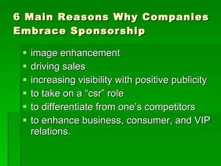 Sponsorship | PPT