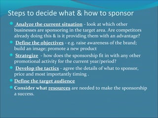 Presentation on Sponsorship | PPT
