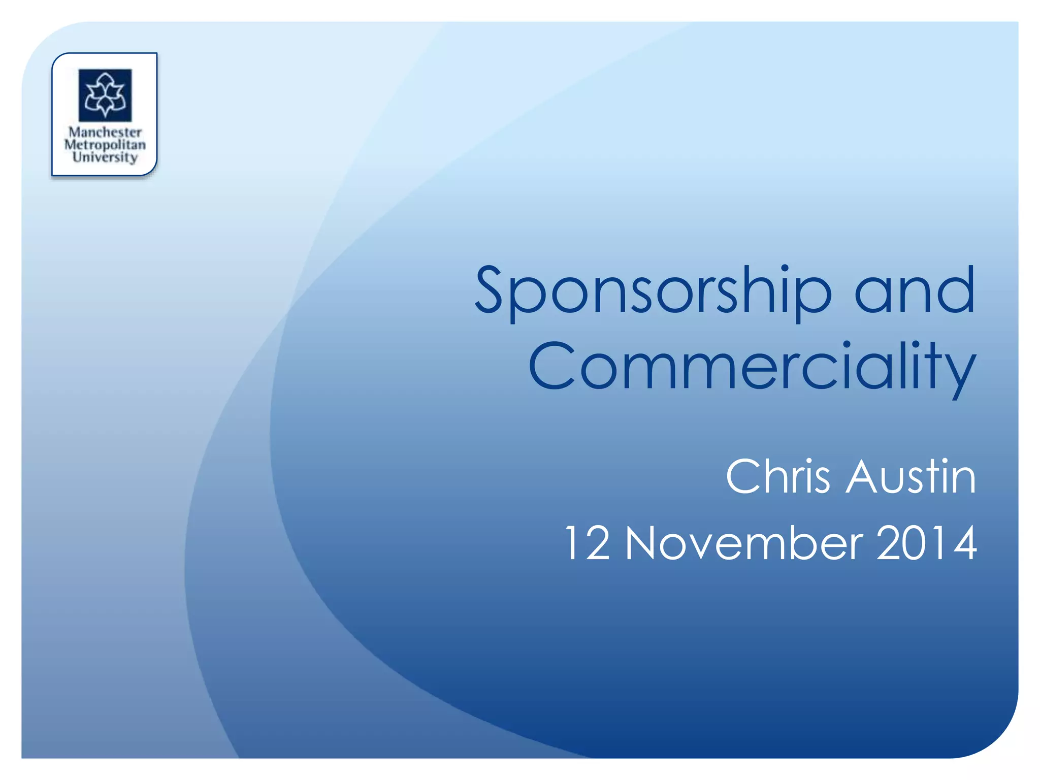 Sponsorship and Commerciality - Event Perspectives Series | PPTX