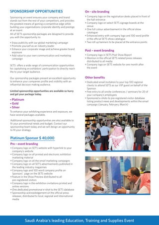 Sponsorship brochure | PDF