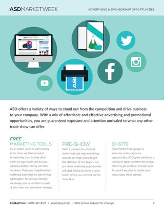 ASD 2018 Advertising & Sponsorship Brochure | PDF | Business Expos ...