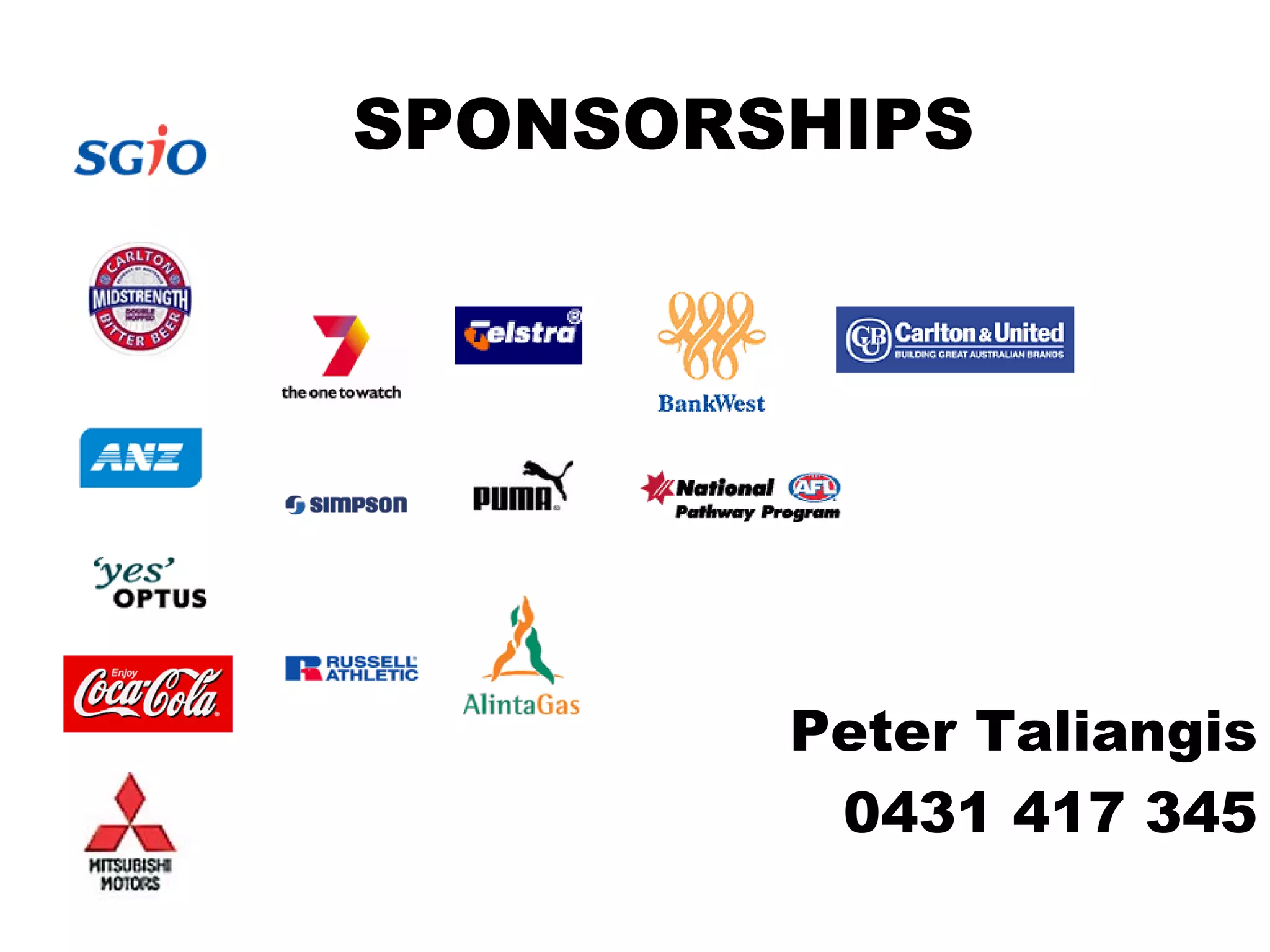 Sponsorship - Starting out in Sponsorships - Peter Taliangis ...