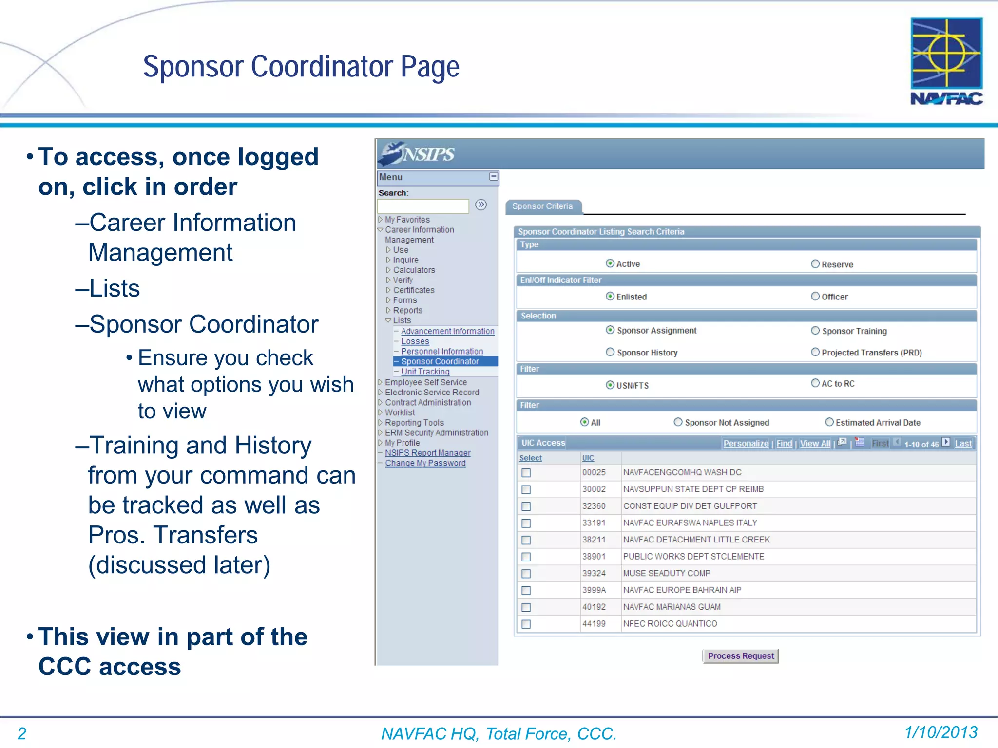 Sponsorship in CIMS step by step | PDF