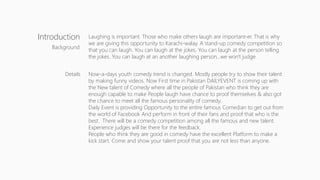 Stand-up Comedy Competition | PDF