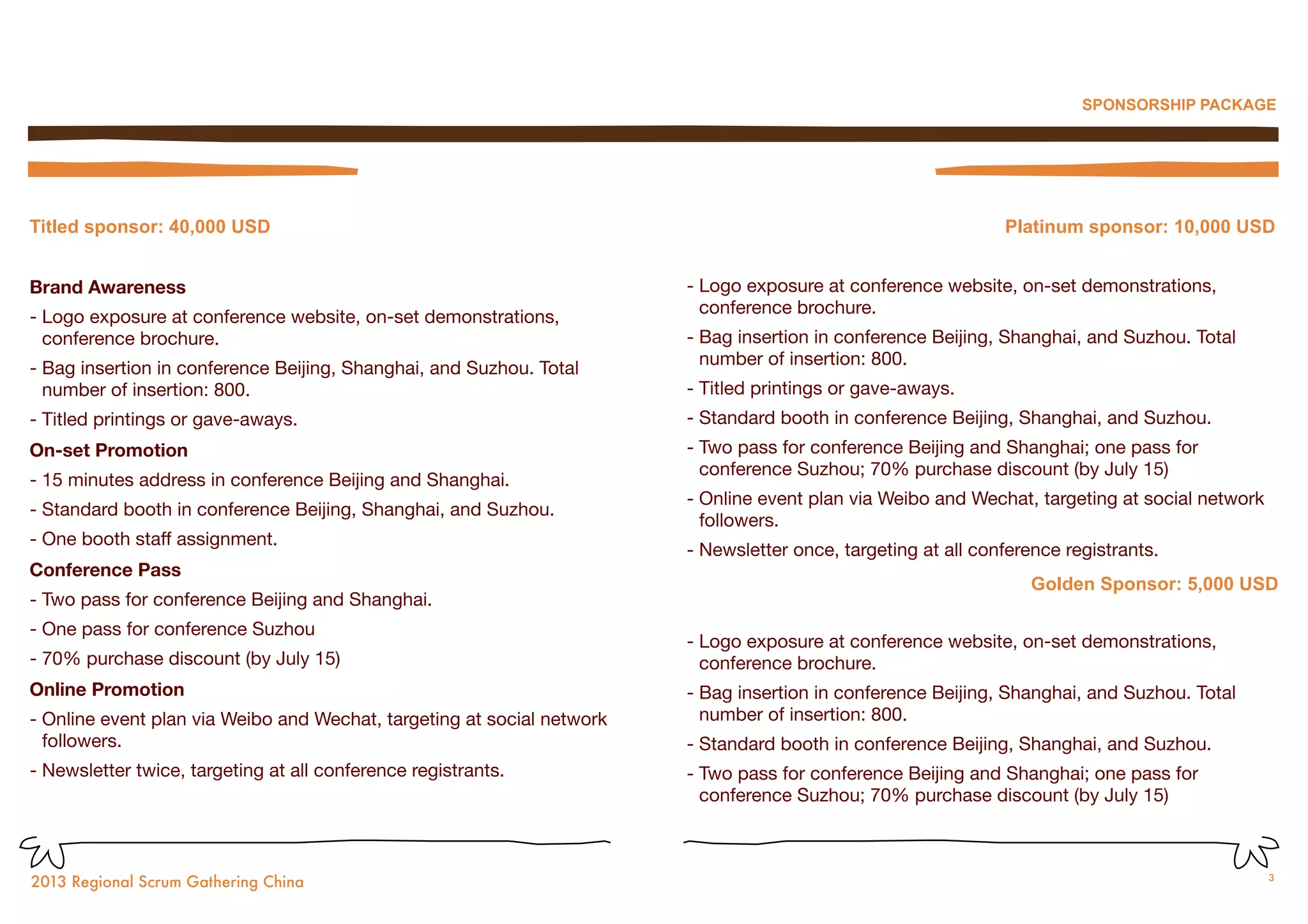 Sponsorship program 2013 regional scrum gathering china | PPT
