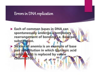 Spontaneous mutation | PPTX