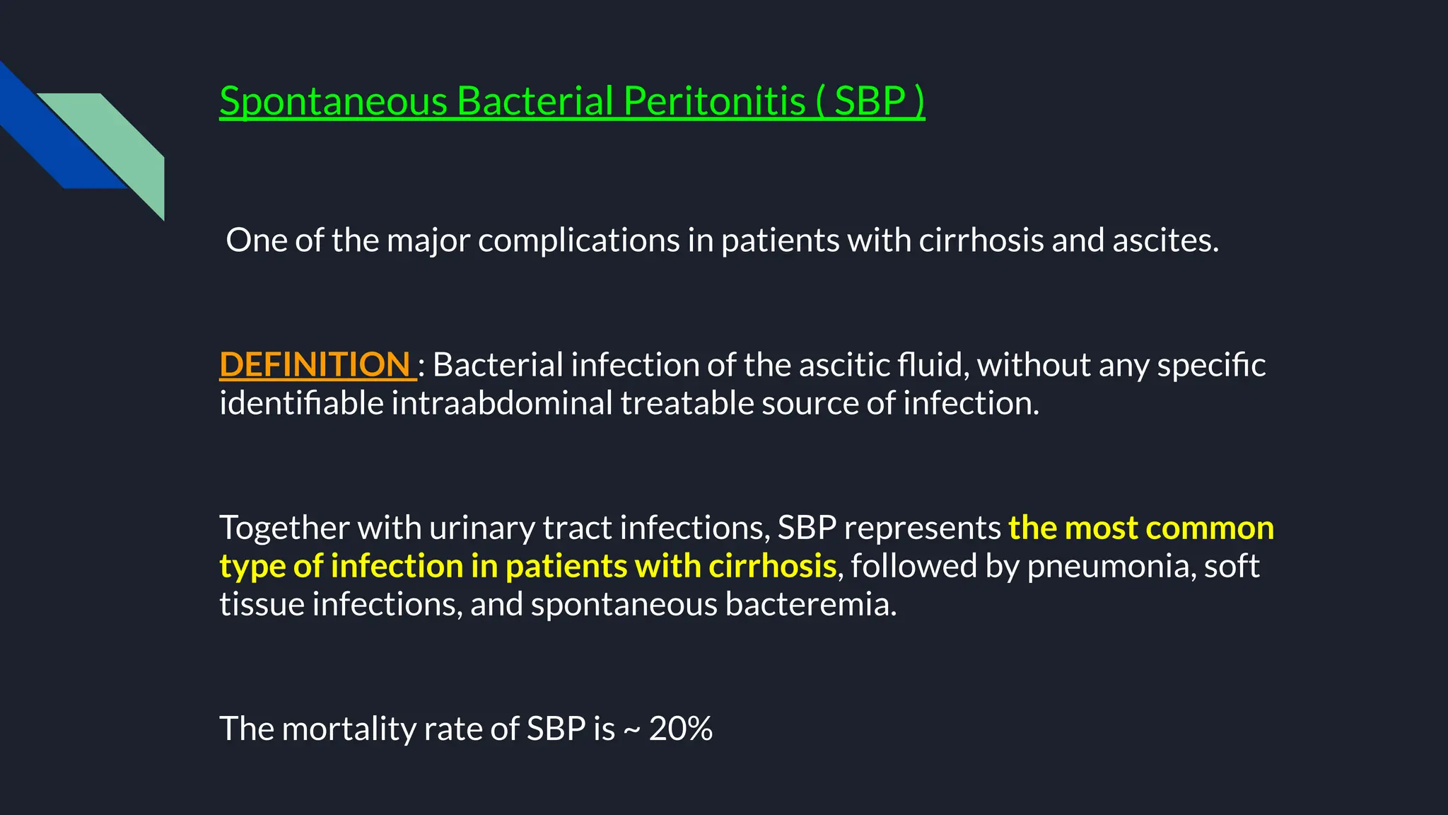 Spontaneous Bacterial Peritonitis - Pathogenesis , Clinical Features ...