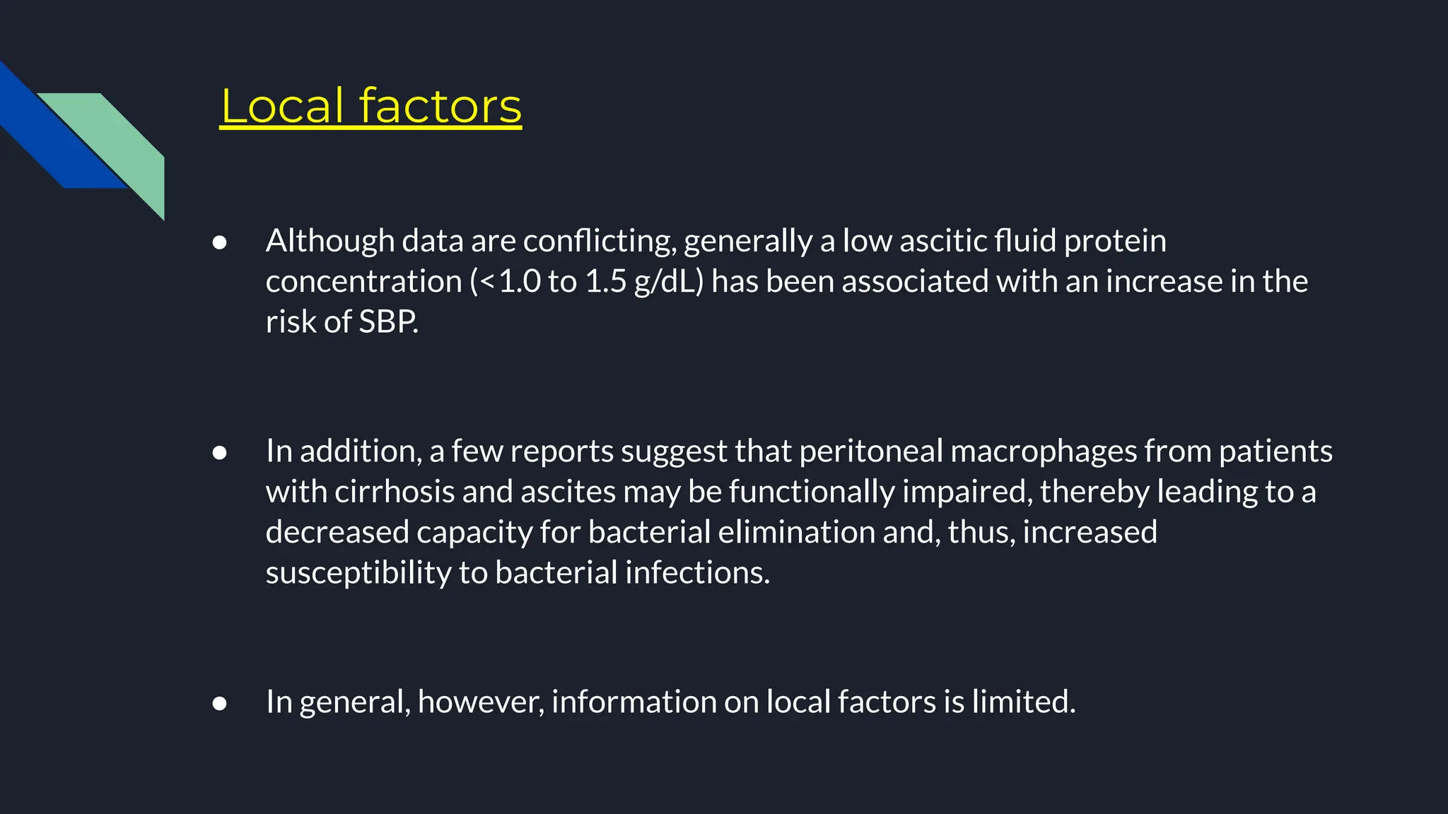 Spontaneous Bacterial Peritonitis - Pathogenesis , Clinical Features ...