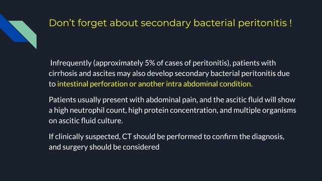 Spontaneous Bacterial Peritonitis - Pathogenesis , Clinical Features ...
