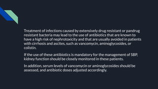 Spontaneous Bacterial Peritonitis - Pathogenesis , Clinical Features & Management | PDF
