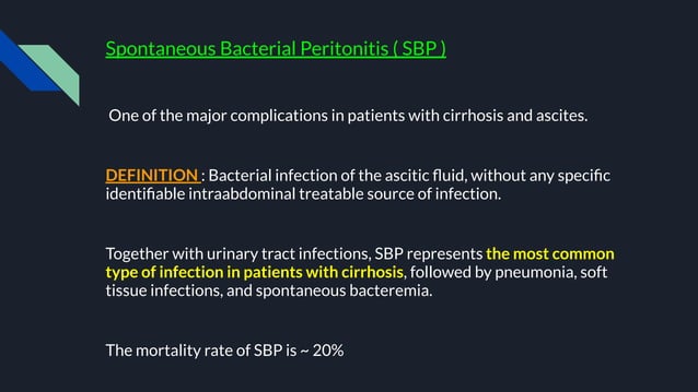 Spontaneous Bacterial Peritonitis - Pathogenesis , Clinical Features ...