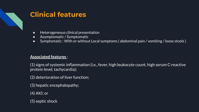 Spontaneous Bacterial Peritonitis - Pathogenesis , Clinical Features & Management | PDF ...