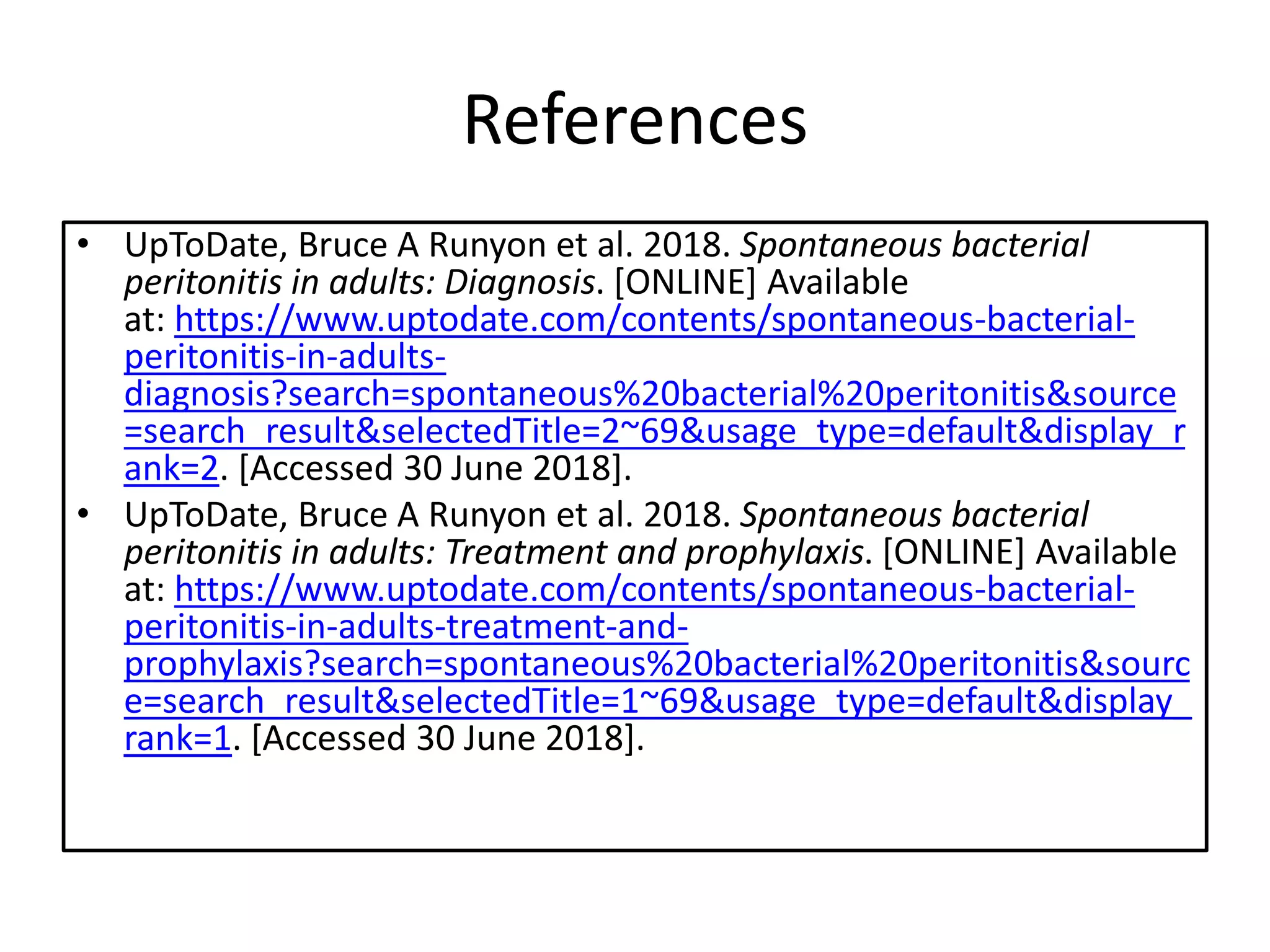 Spontaneous Bacterial Peritonitis (SBP) | PPTX