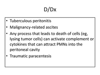 Spontaneous Bacterial Peritonitis (SBP) | PPTX