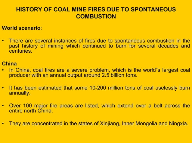 Spontaneous combustion of coal | PDF