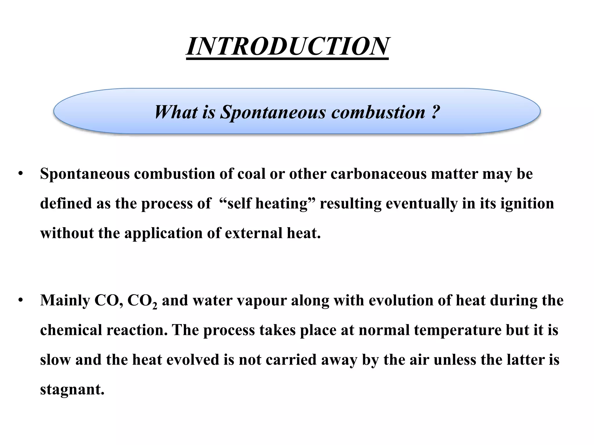 Spontaneous combustion prevention and control | PPTX | Indoor ...