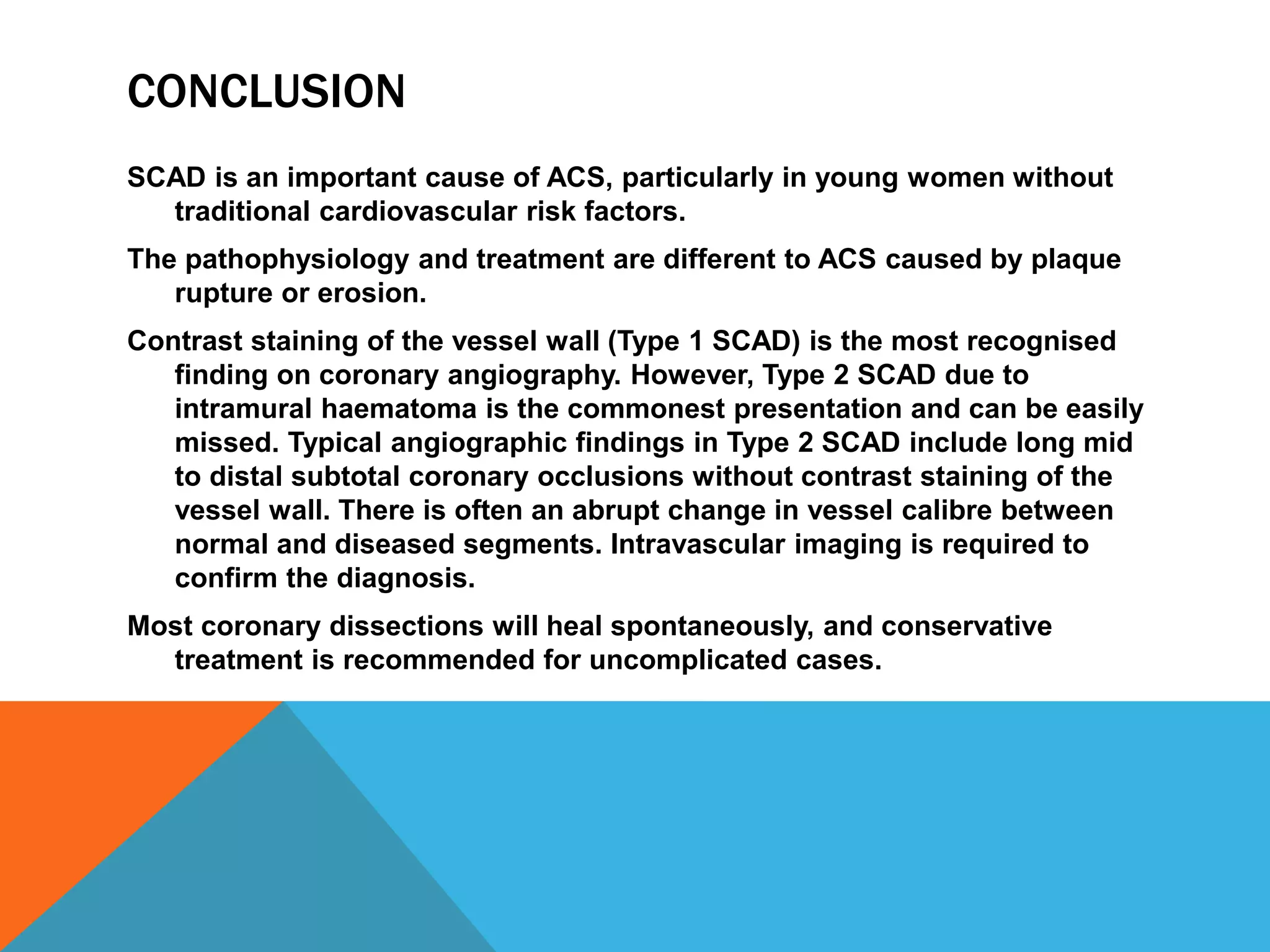 Spontaneous coronary artery dissection | PPTX