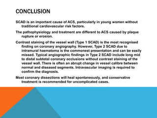 Spontaneous coronary artery dissection | PPTX