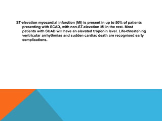 Spontaneous coronary artery dissection | PPTX