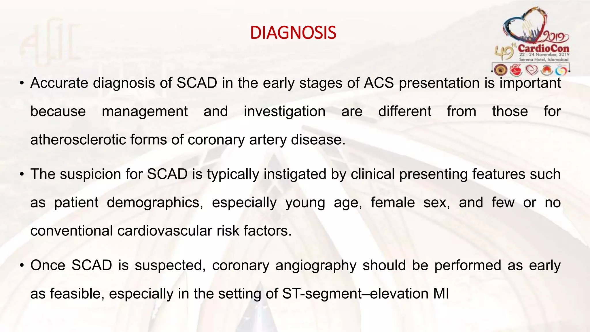 Spontaneous coronary artery dissection in women | PPTX