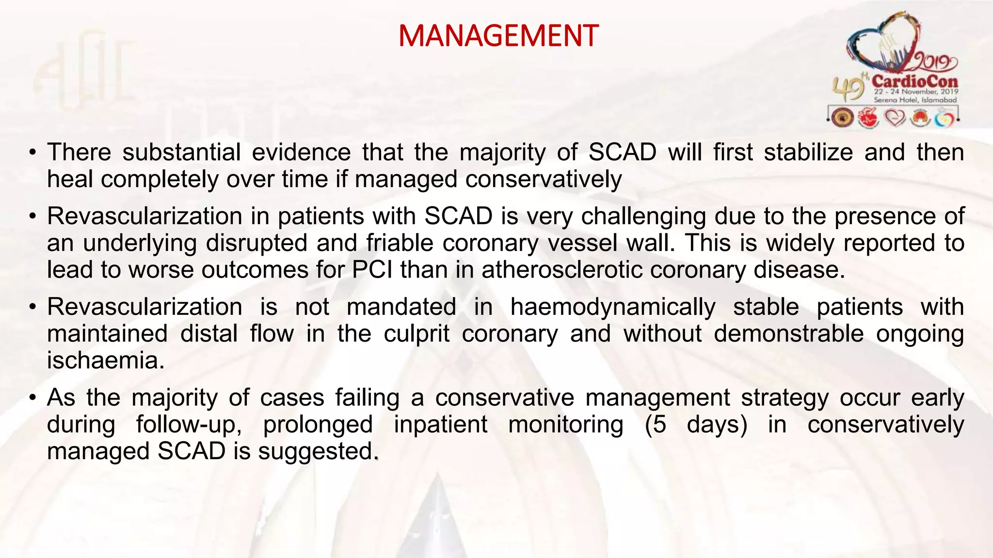 Spontaneous coronary artery dissection in women | PPTX