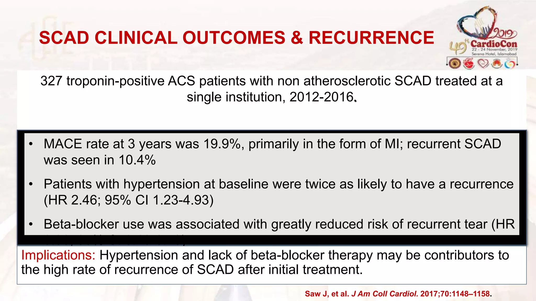 Spontaneous coronary artery dissection in women | PPTX