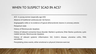Non-Astherosclerotic Spontaneous Coronary Dissection | PPT